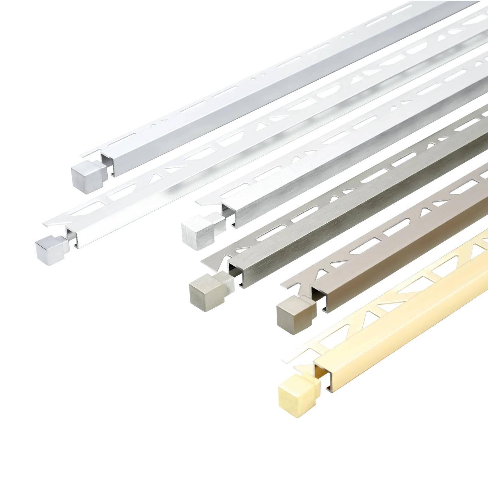 2 angles sortants et rentrants pour profilé de finition carrelage carré ...