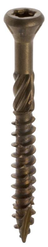 Vis terrasse simple filet STARBLOCK TX Tête réduite Inox A4 brun 5x70 ...