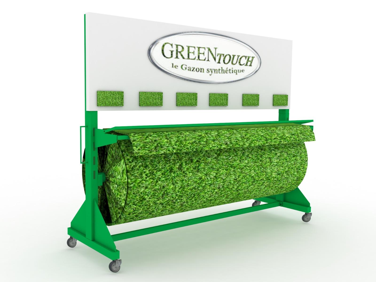 Présentoir dérouleur gazon 2MX30ML - 2300X800X1925MM
